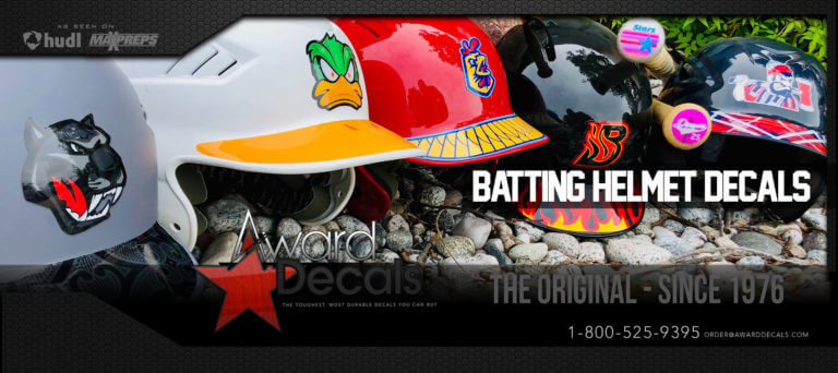 BASEBALL/SOFTBALL HELMET STICKERS - Award Decals, Inc.
